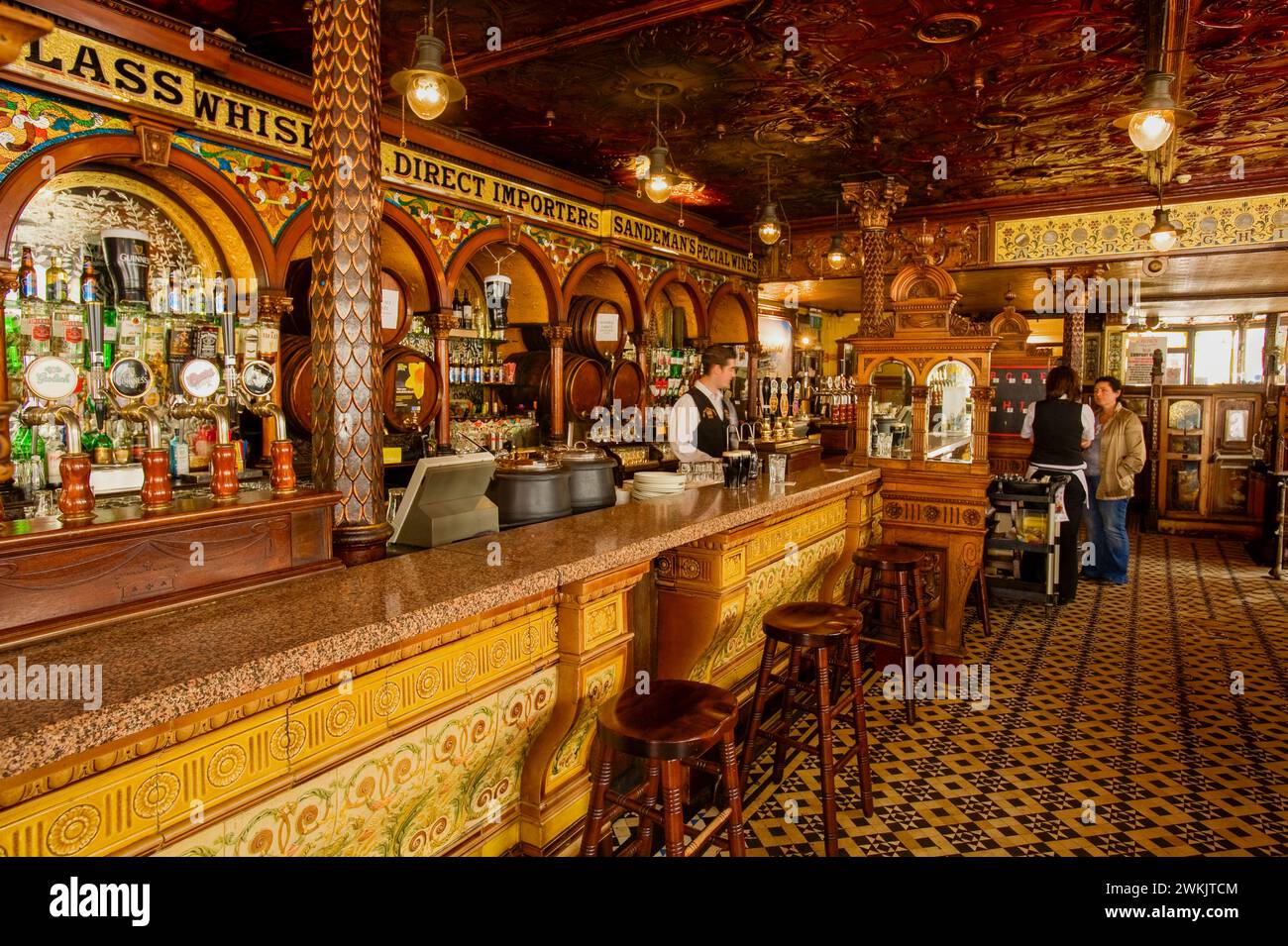 The Crown Bar in Belfast Northern Ireland restored and owned by the ...