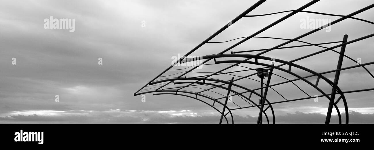 Abstract exterior geometric architecture part of metal structure Stock ...