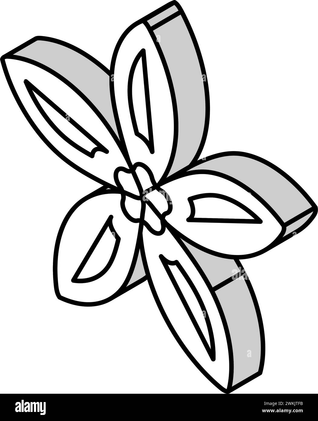 jasmine flower spring isometric icon vector illustration Stock Vector ...