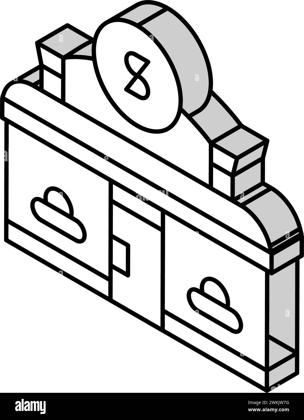 dollar store shop isometric icon vector illustration Stock Vector Image ...