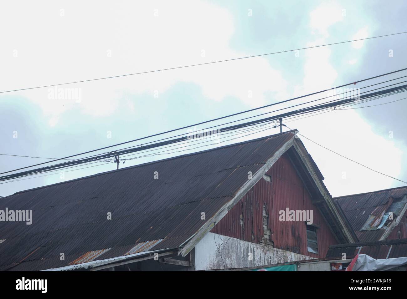Photo of the roof of a house in the countryside made of tiles Stock ...