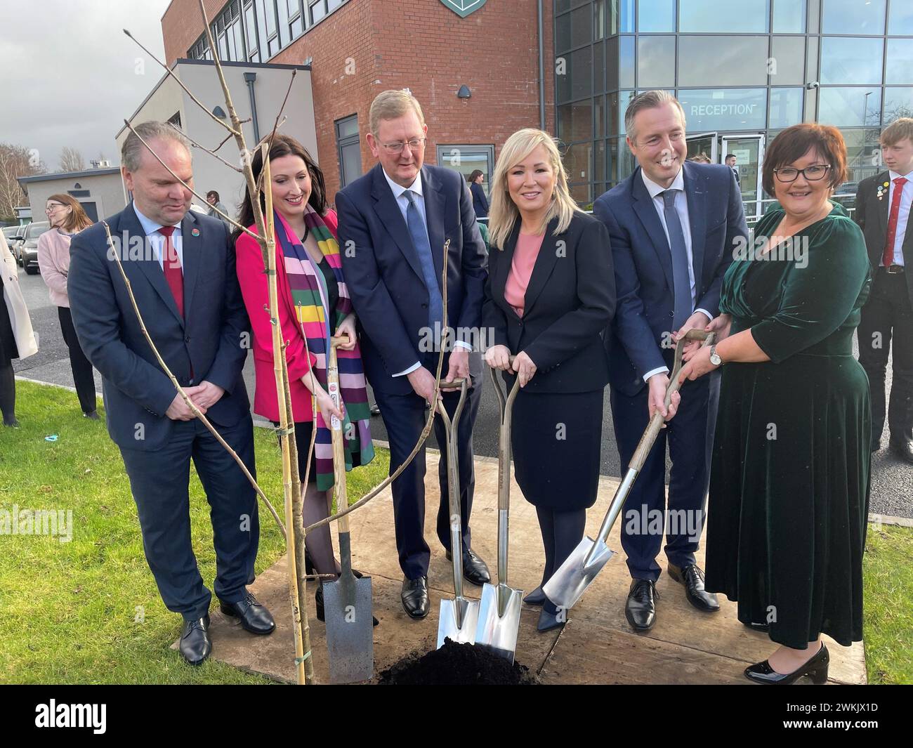 (left to right) Principal of Limavady High School Darren Mornin, Deputy ...