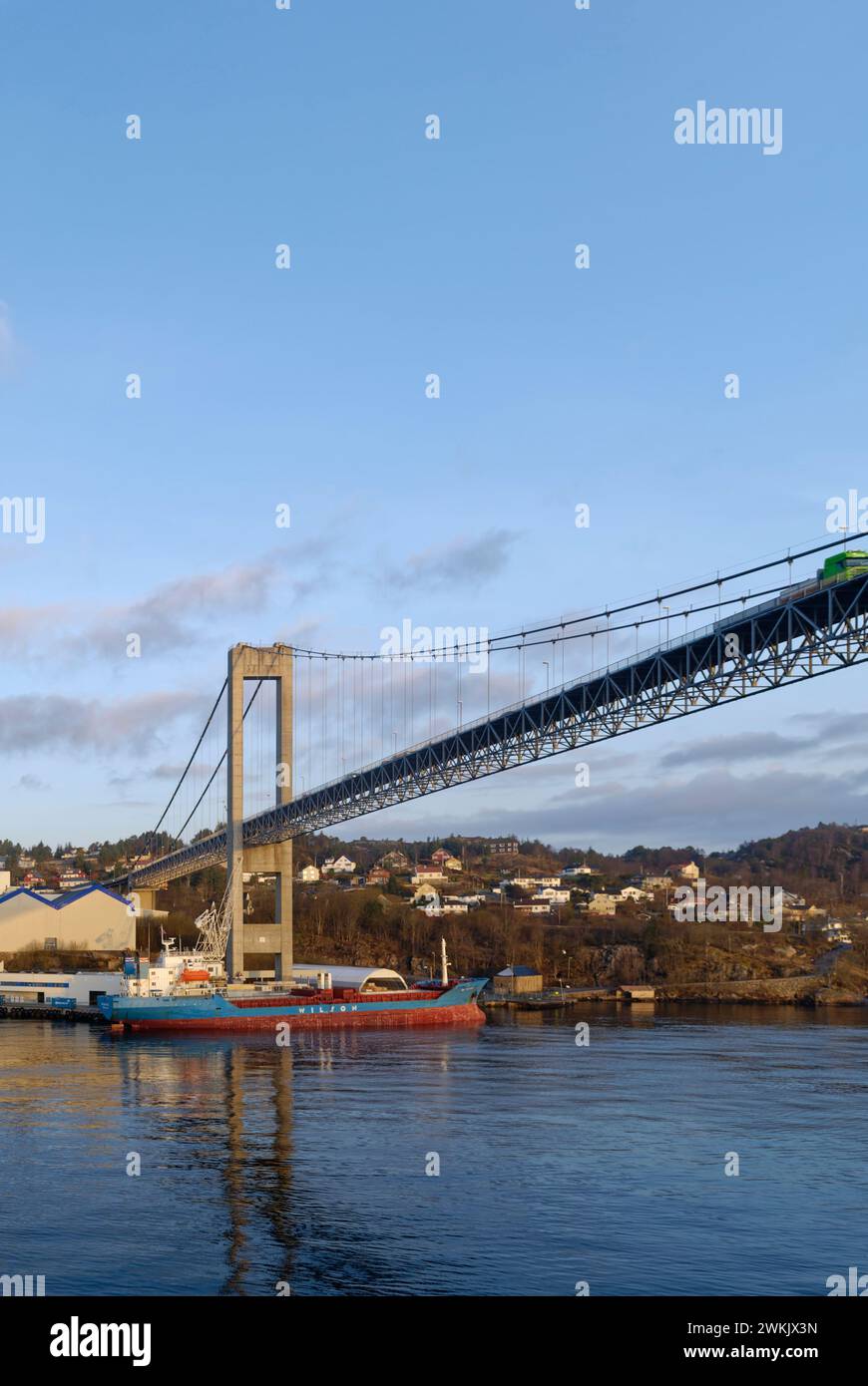 A General Purpose Cargo Ship from the Wilson Shipping Line, moored ...