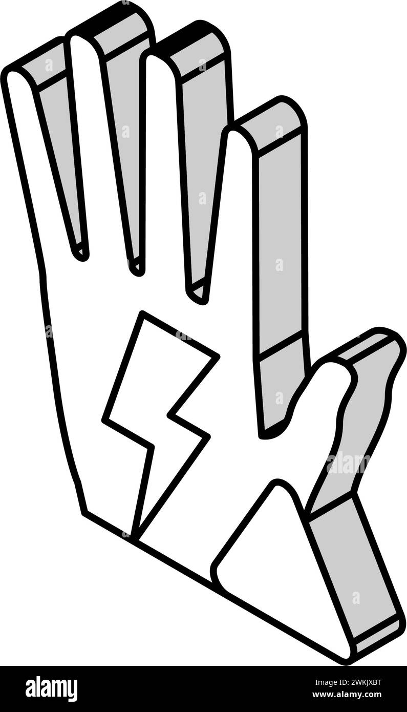 beware electricity isometric icon vector illustration Stock Vector ...