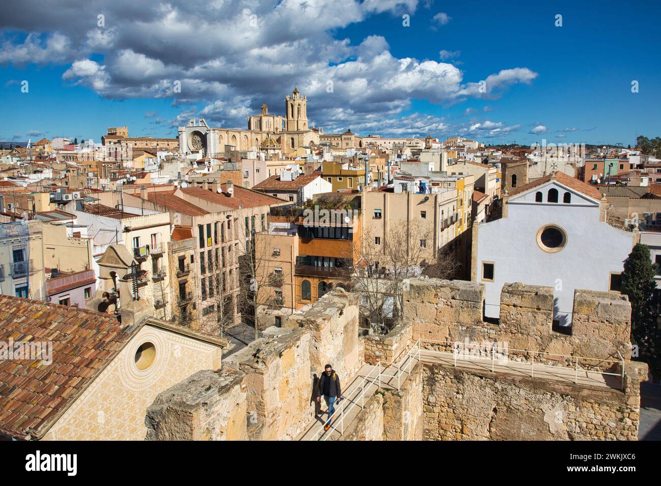 Cathedral, Roman Praetorium, Plaça del Rei, Tarragona City, Catalonia ...