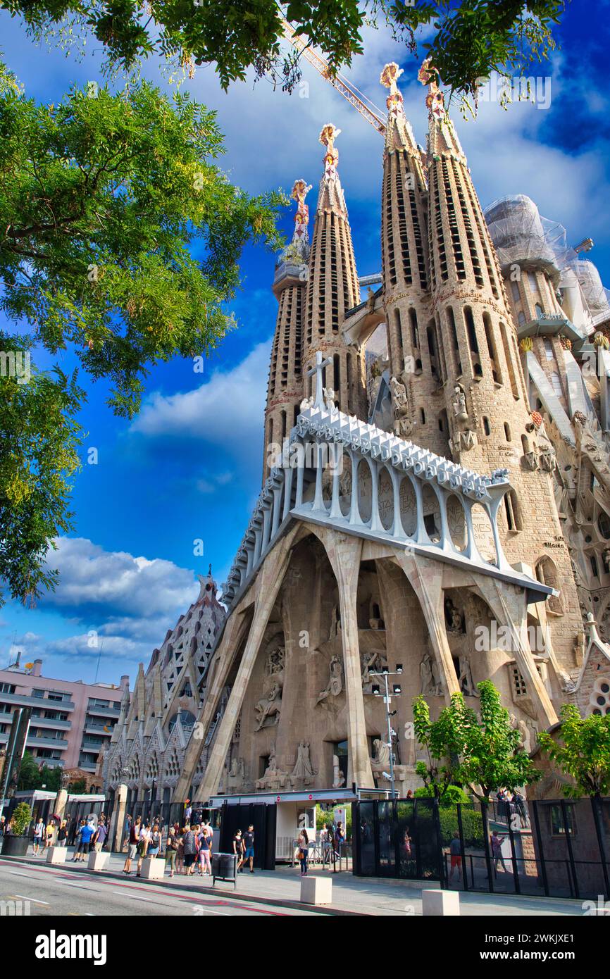 La Sagrada Familia Church, by the architect Antoni Gaudi, Barcelona ...