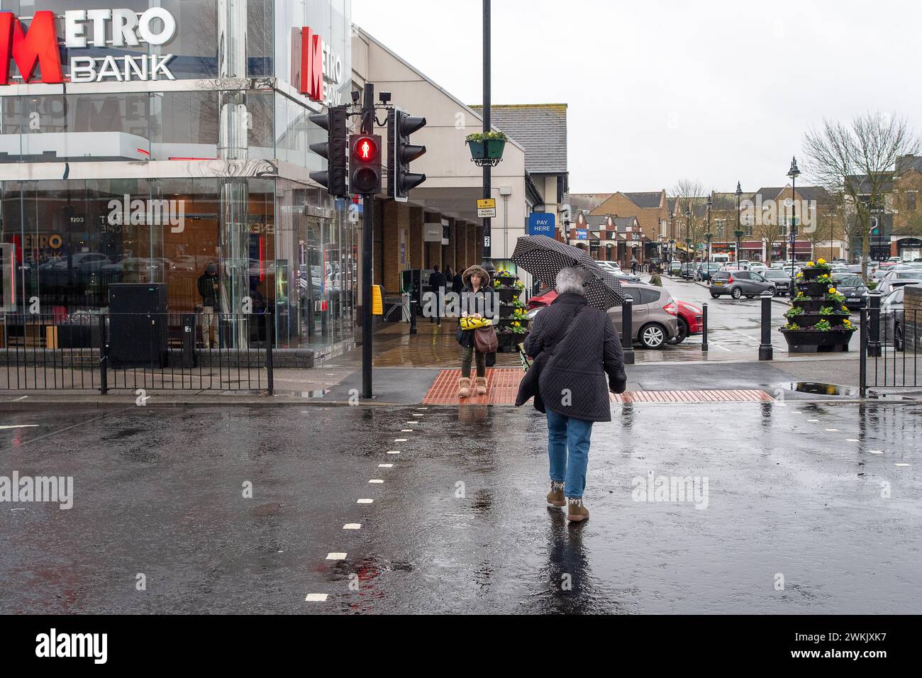 Staines-upon-Thames, Surrey, UK. 21st February, 2024. It was a wet and ...