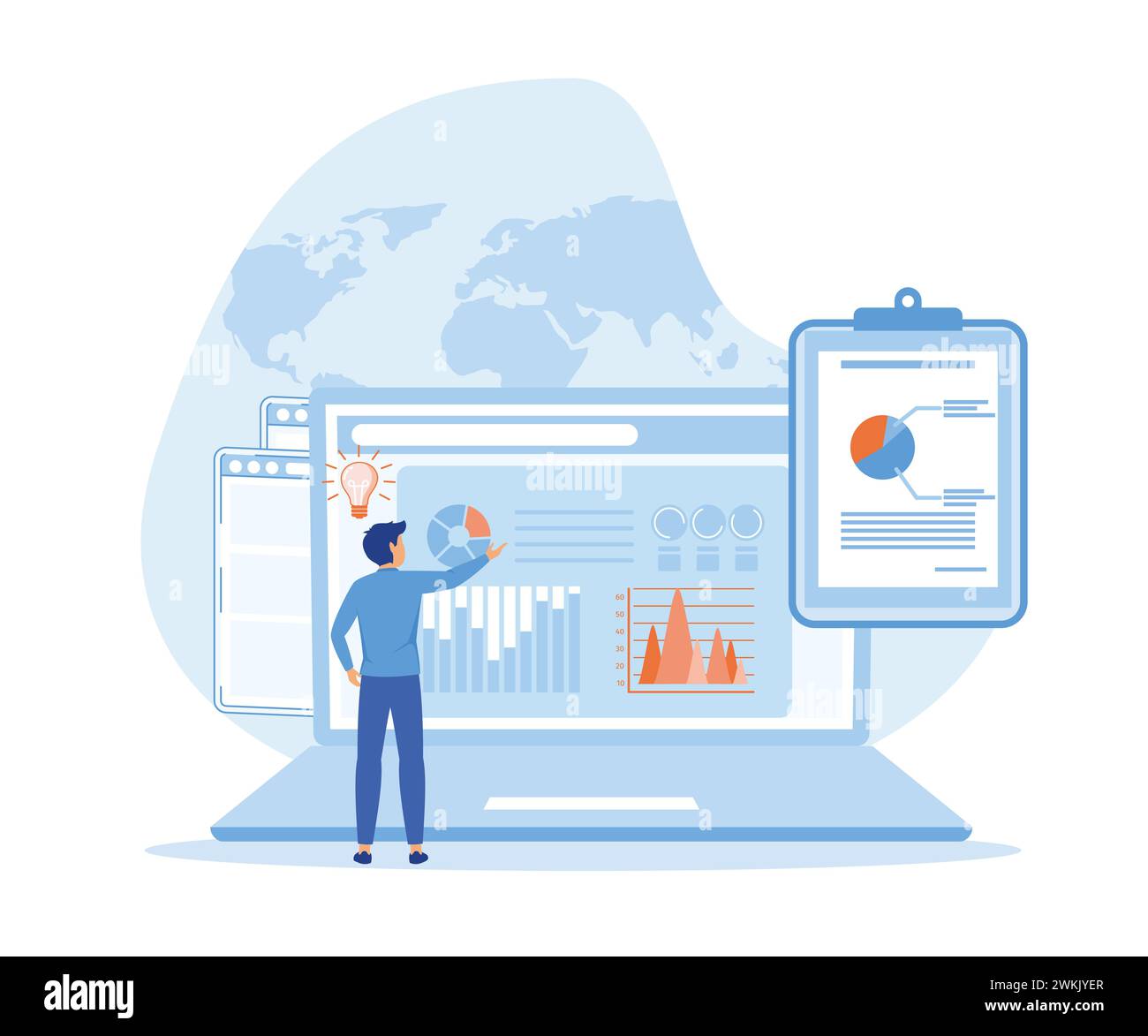 Business intelligence dashboard Stock Vector Images - Alamy