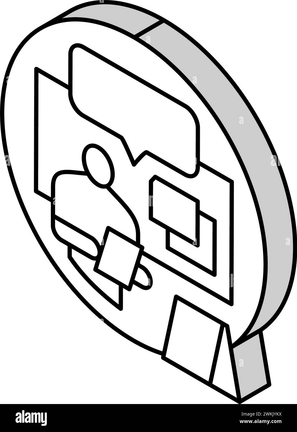 expert witness evidence crime isometric icon vector illustration Stock ...