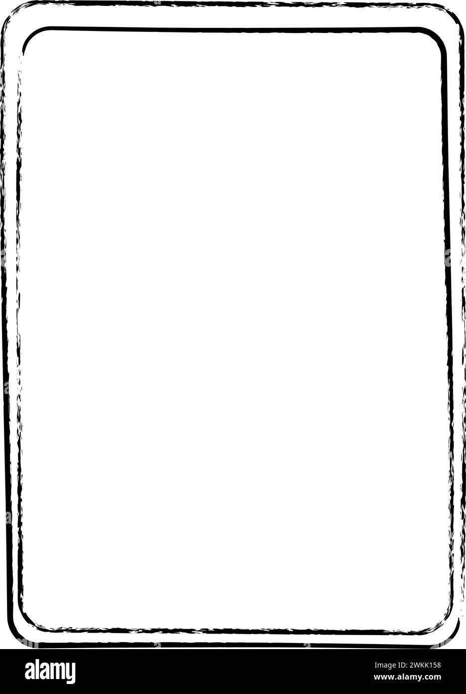 Frame border curved grunge shape icon, vertical rectangle decorative ...