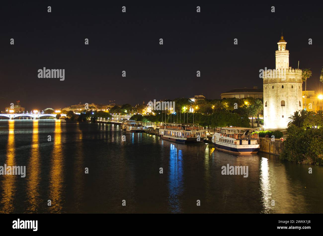 Seville, Spain- June 30,2018: The famous Tower of Gold (Torre del Oro ...