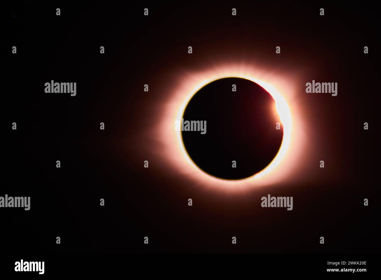 Total Solar Eclipse with Visible Corona in Path of Totality Stock Photo ...