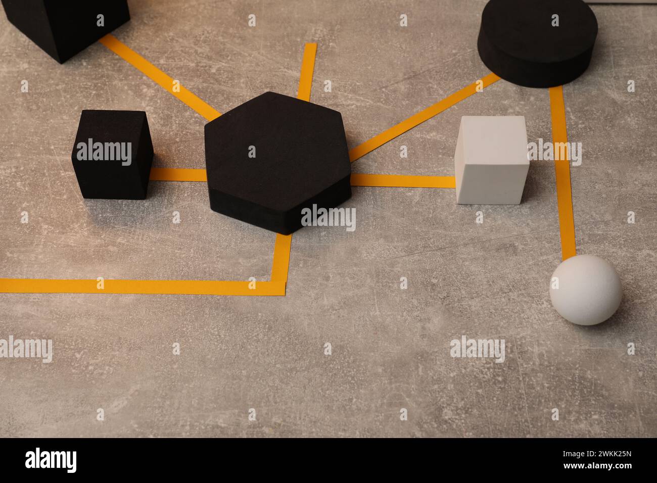 Business process organization and optimization. Scheme with geometric ...