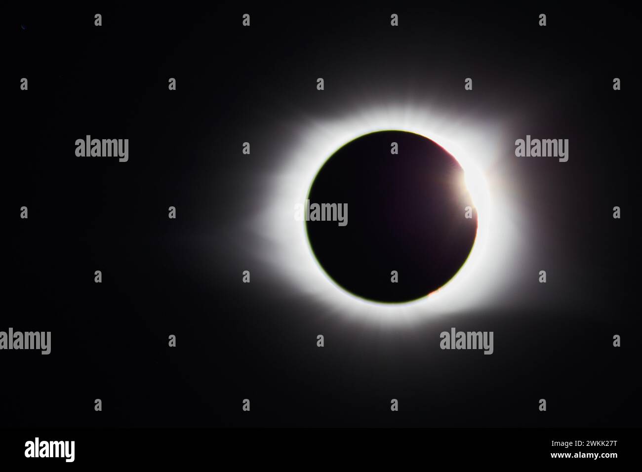 Total Solar Eclipse with Radiant Corona, Path of Totality, Eye-Level ...
