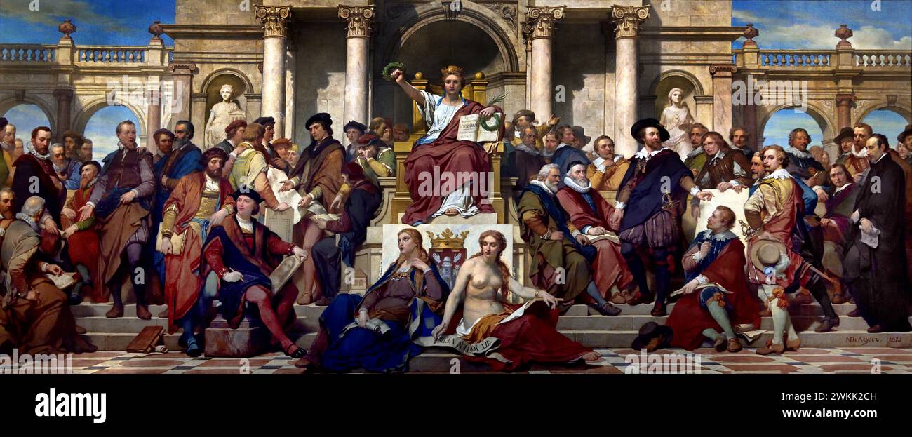 Allegorical figures . Classicist ceiling paintings by Nicaise - Nikaas ...