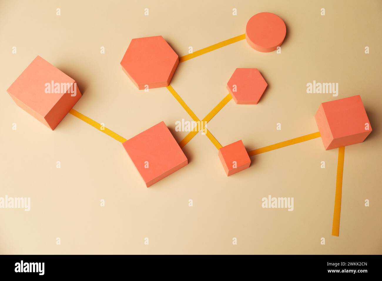 Business process organization and optimization. Scheme with geometric ...