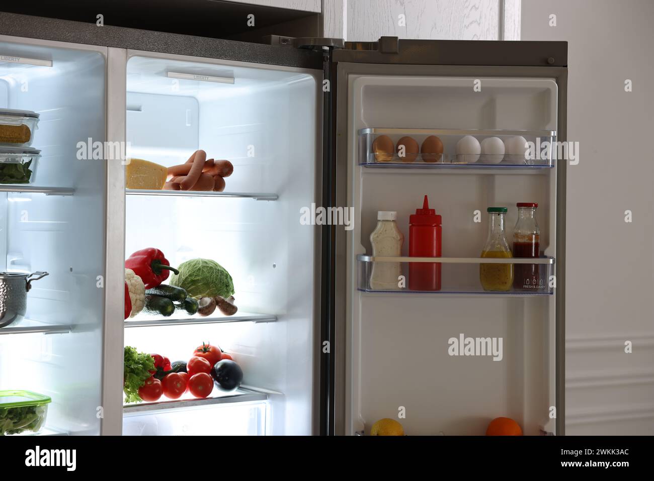 Kitchen groceries fridge hi-res stock photography and images - Alamy