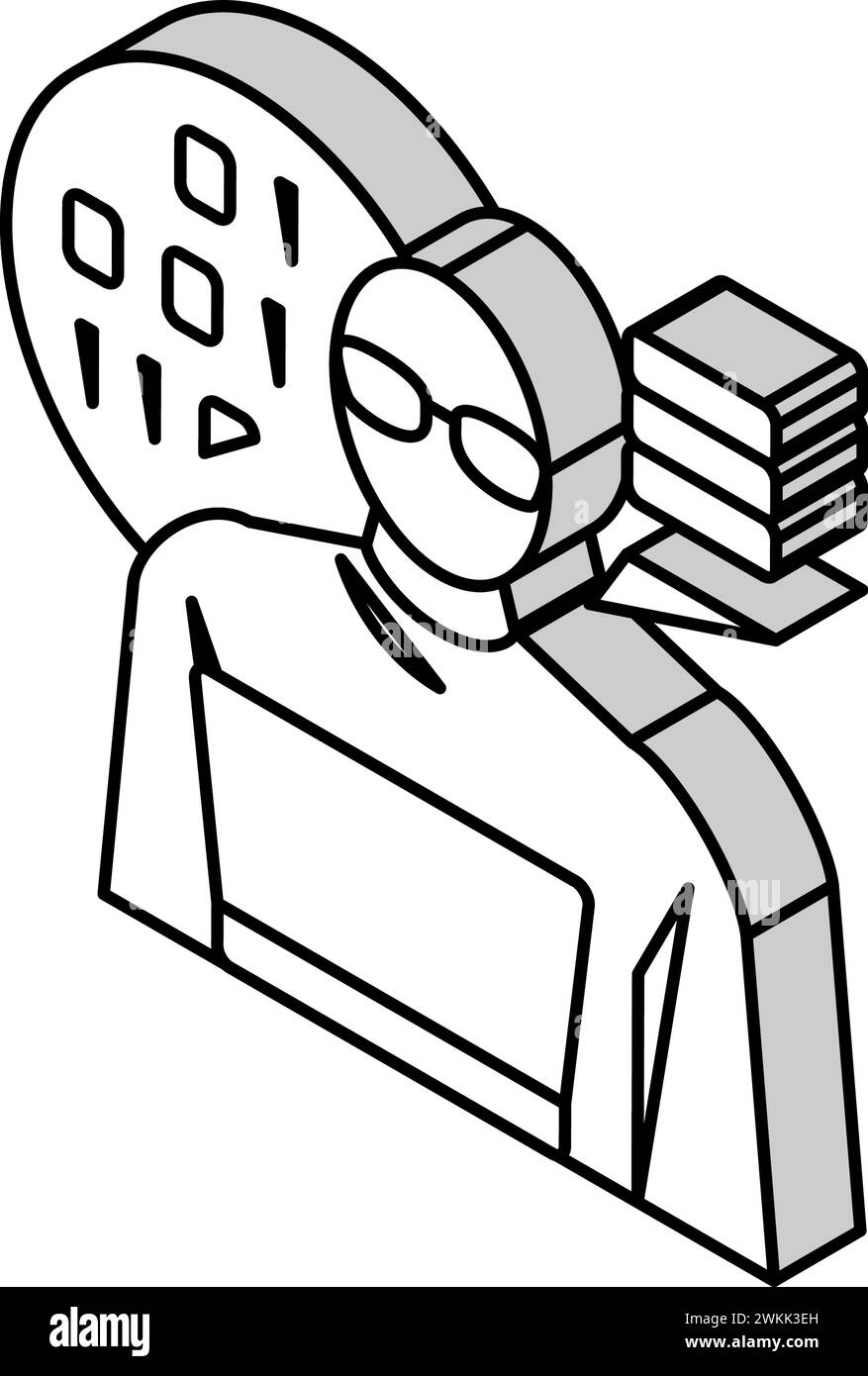 technician scientist worker isometric icon vector illustration Stock ...