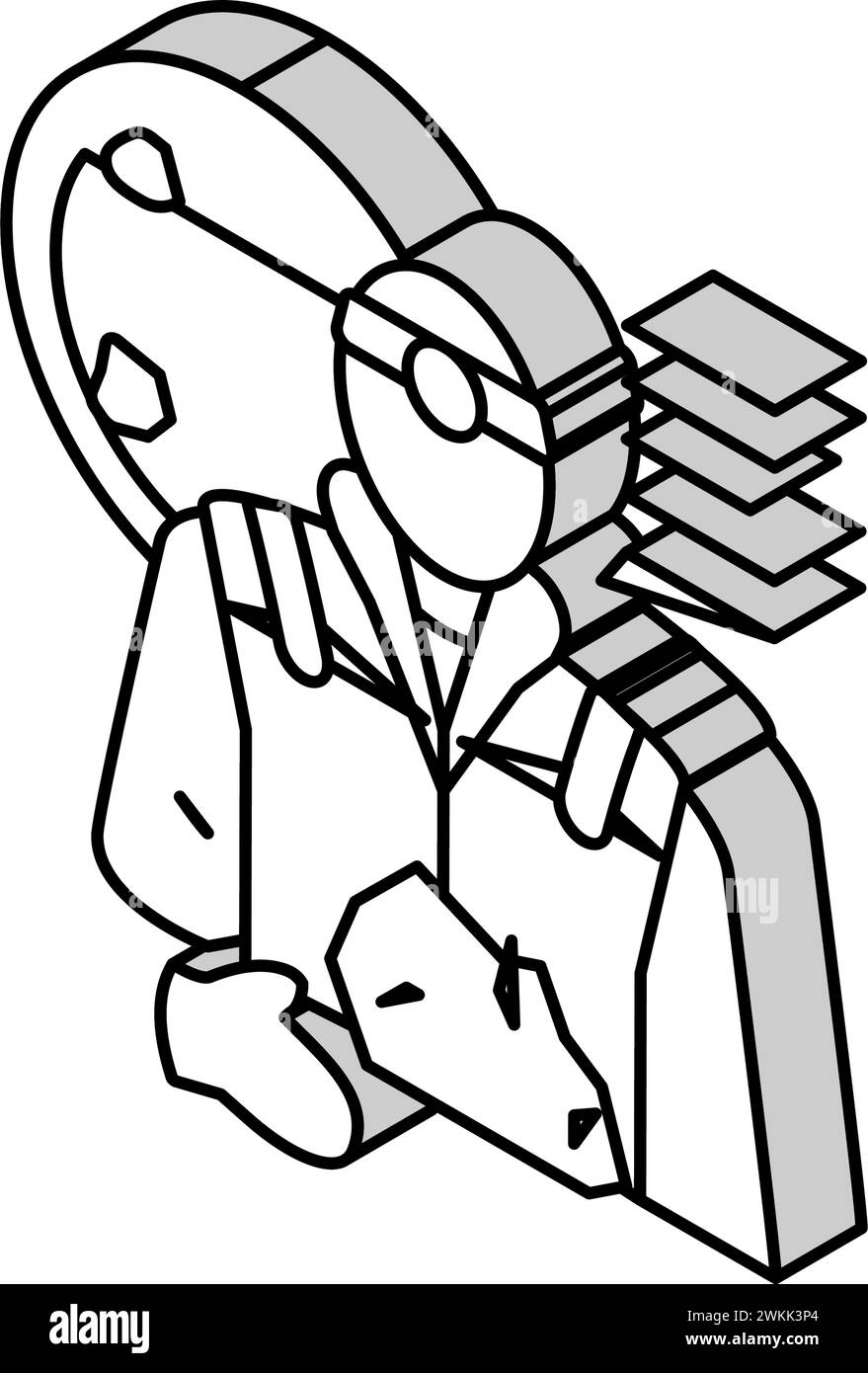 geoscientist worker isometric icon vector illustration Stock Vector ...