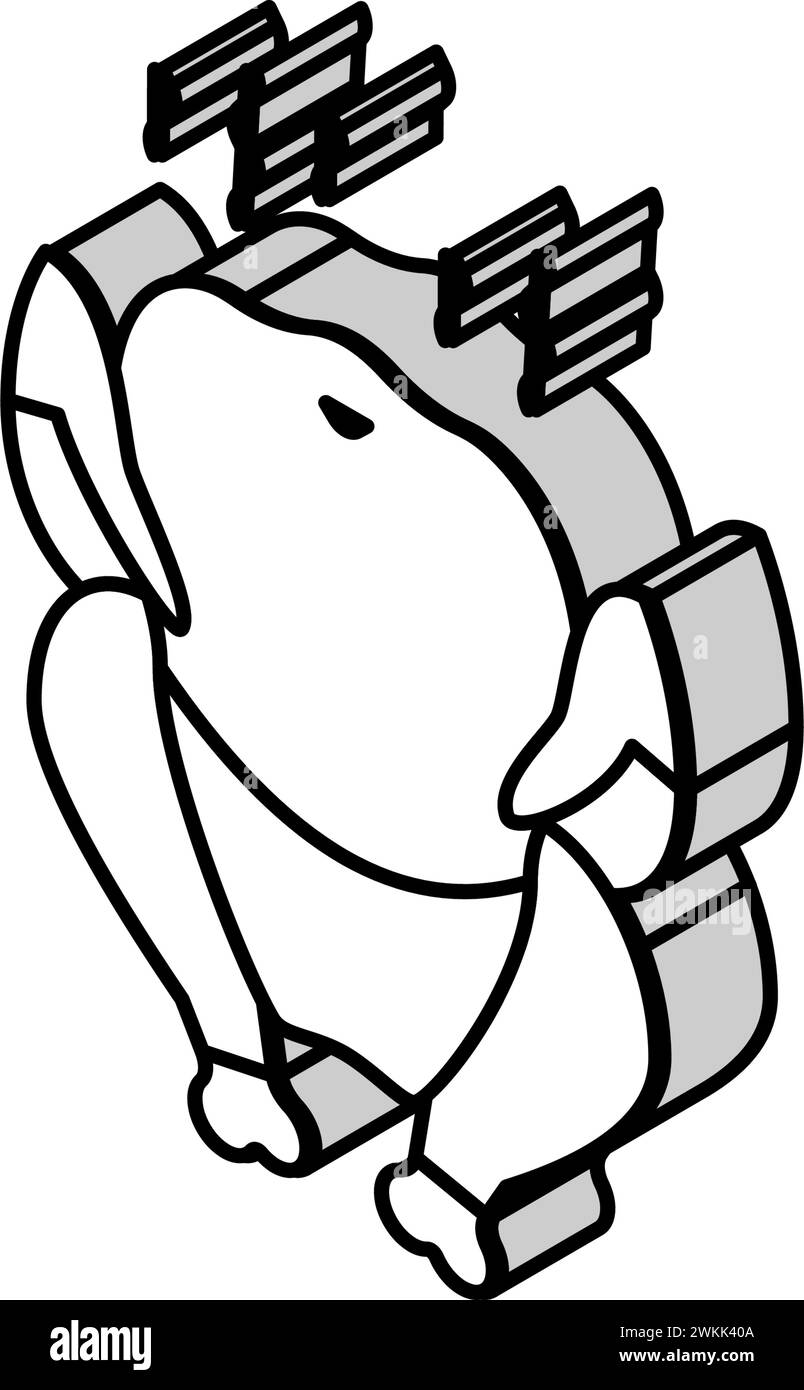 chicken smoked isometric icon vector illustration Stock Vector Image ...