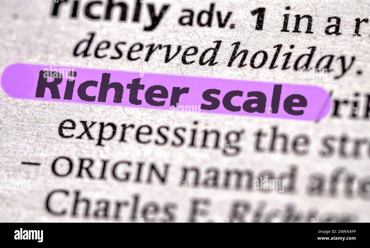 Richter scale hi-res stock photography and images - Alamy