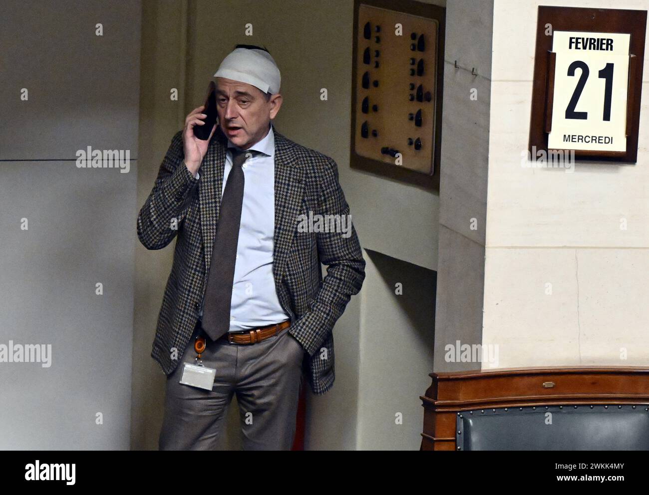 Brussels, Belgium. 21st Feb, 2024. CD&V's Servais Verherstraeten ...