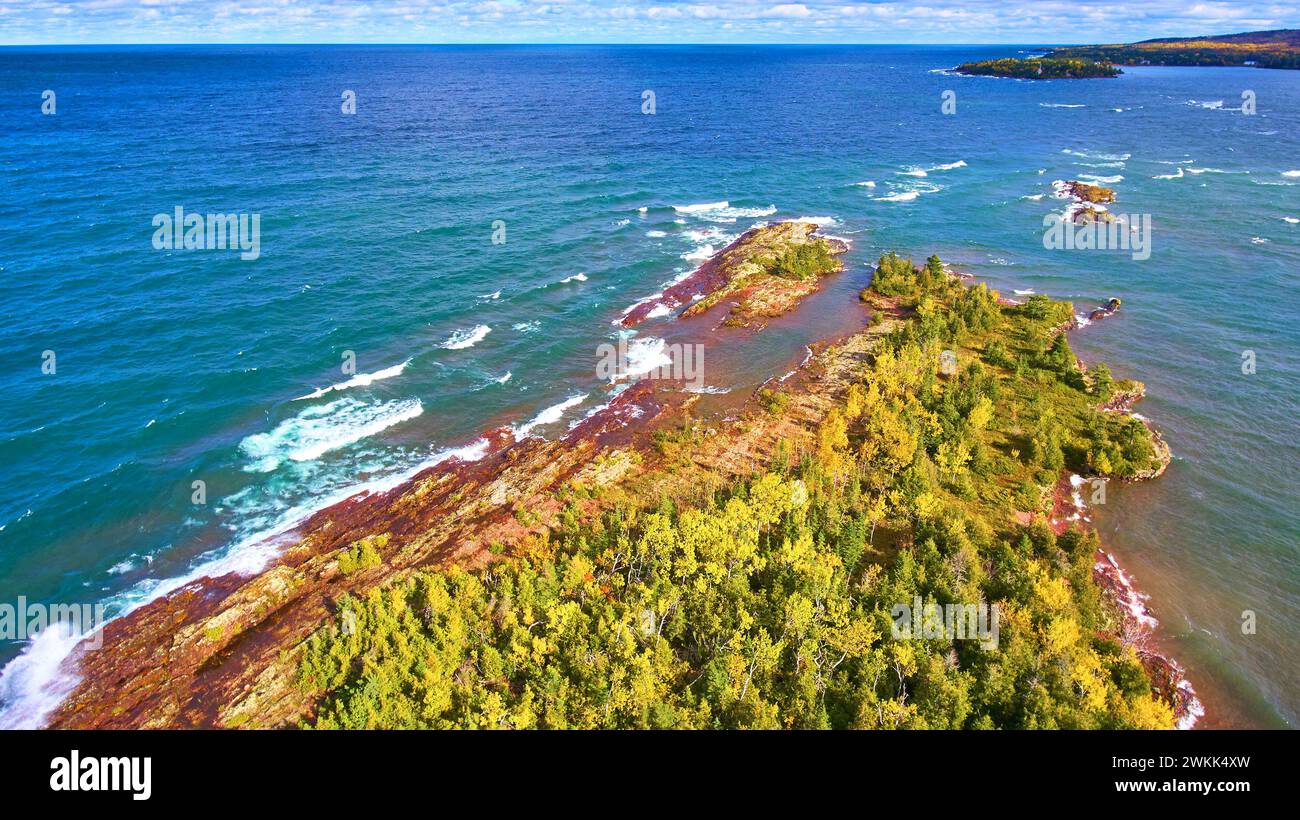 Aerial view forested landscape hi-res stock photography and images - Alamy