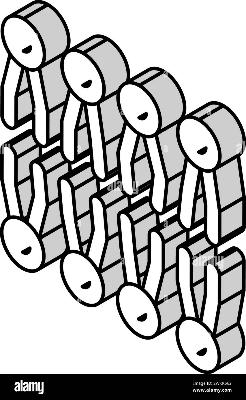 Lipid Membrane Biochemistry Isometric Icon Vector Illustration Stock