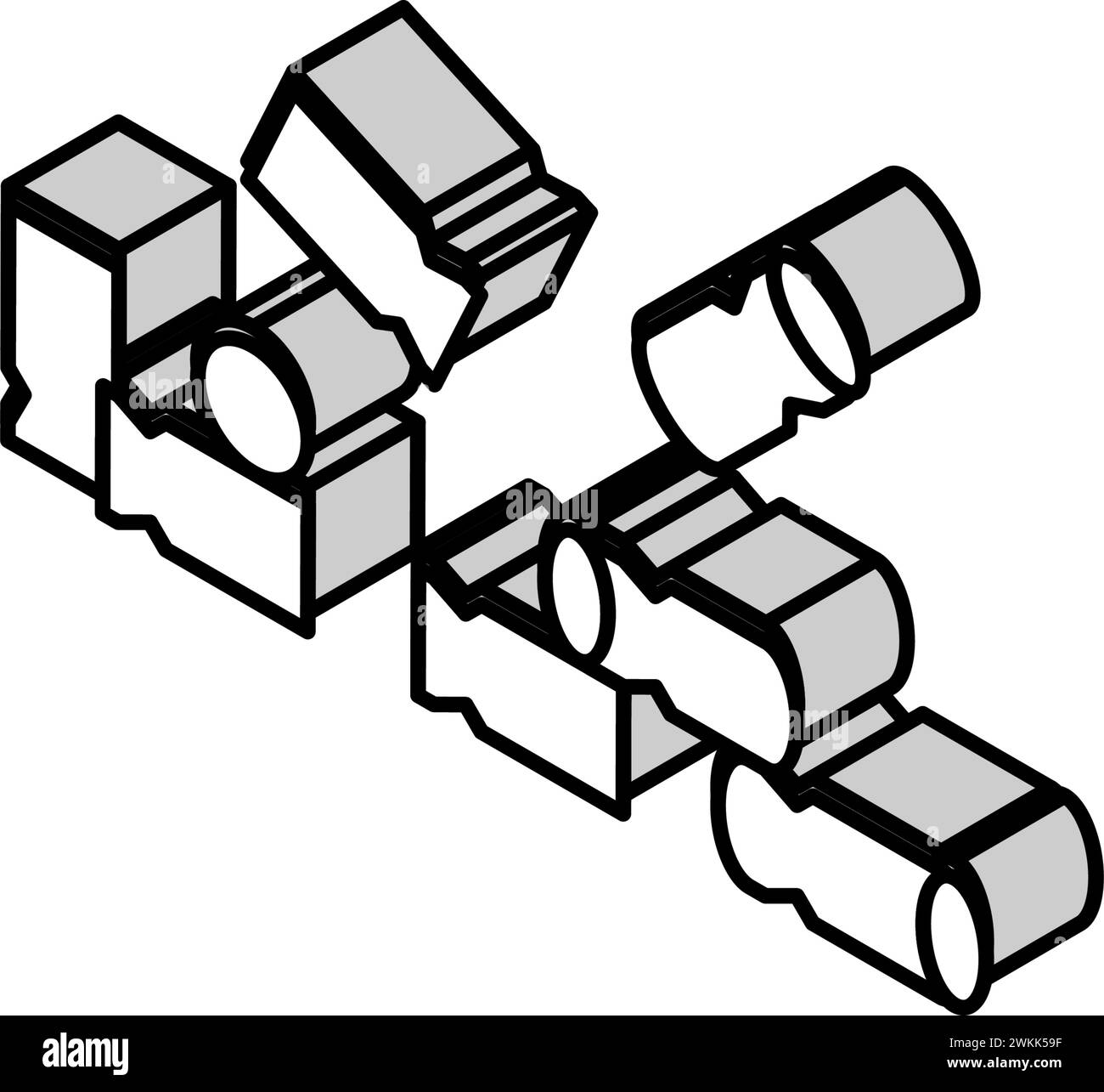 bullet casing crime isometric icon vector illustration Stock Vector ...
