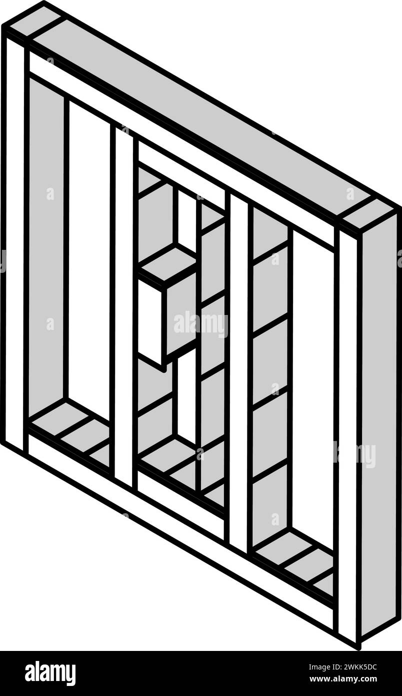 jail cell bars crime isometric icon vector illustration Stock Vector ...