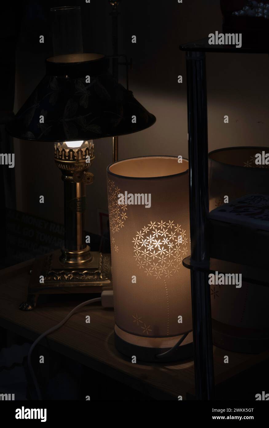 Charity shop window in Newark, Nottinghamshire, England Stock Photo - Alamy