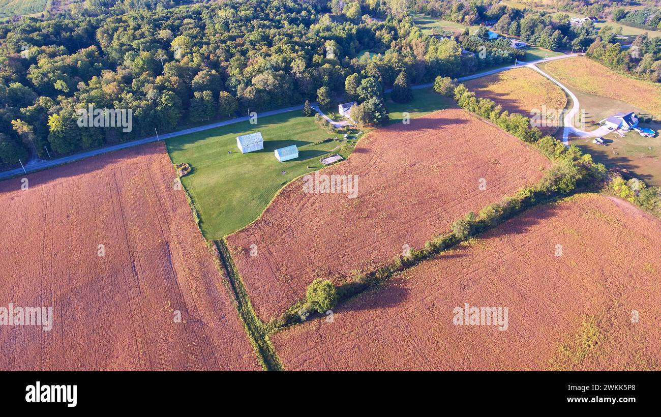 Indiana farmland aerial hi-res stock photography and images - Alamy