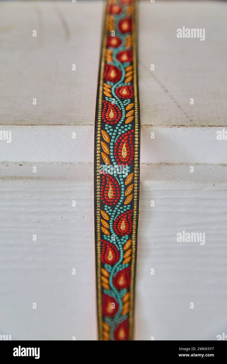 Embroidered ribbon hi-res stock photography and images - Alamy