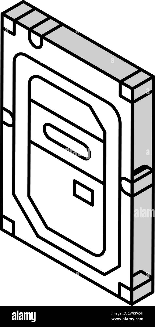 hard drive gaming pc isometric icon vector illustration Stock Vector ...