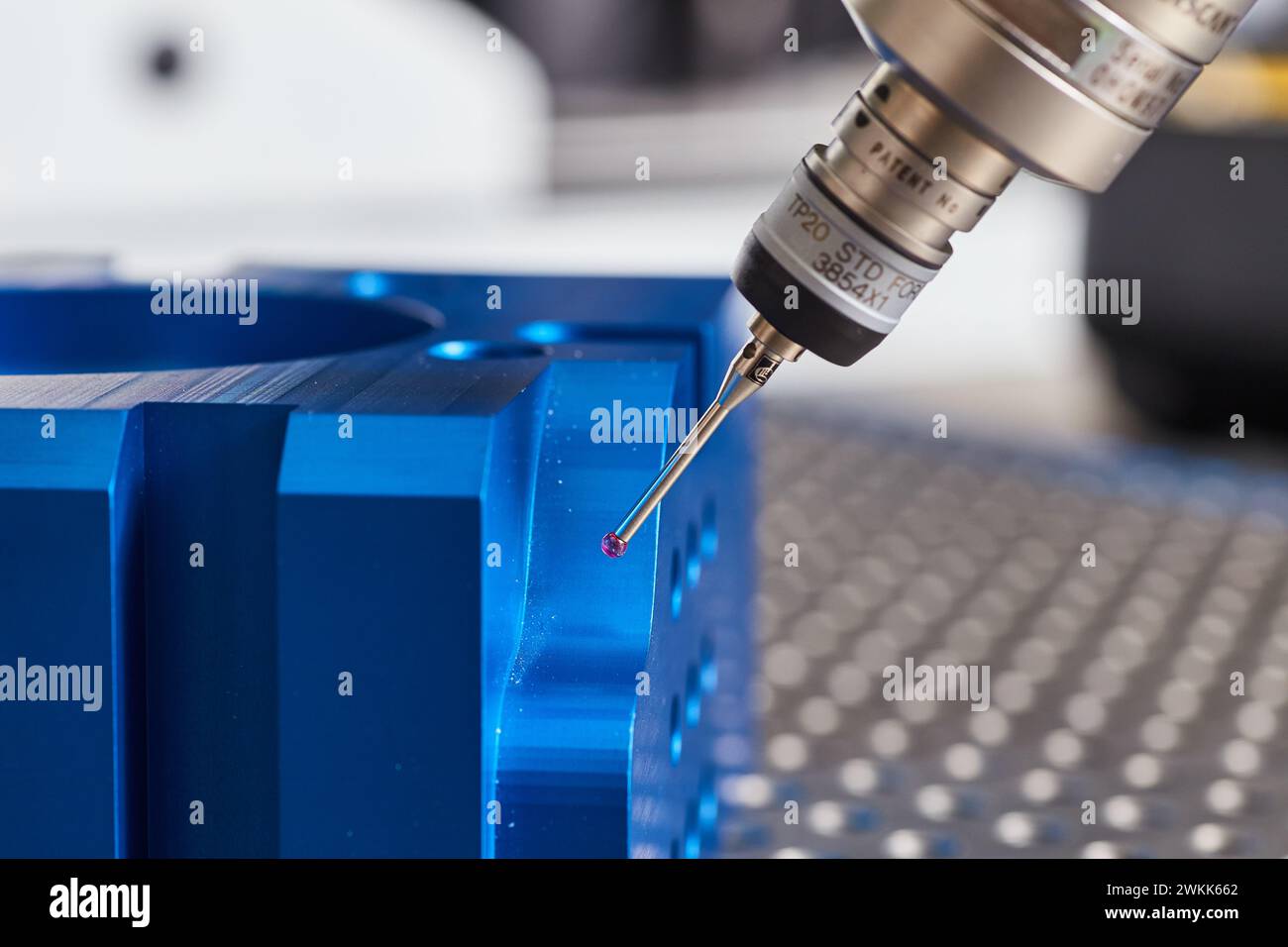 Precision Engineering and CMM Quality Control in Workshop Stock Photo ...