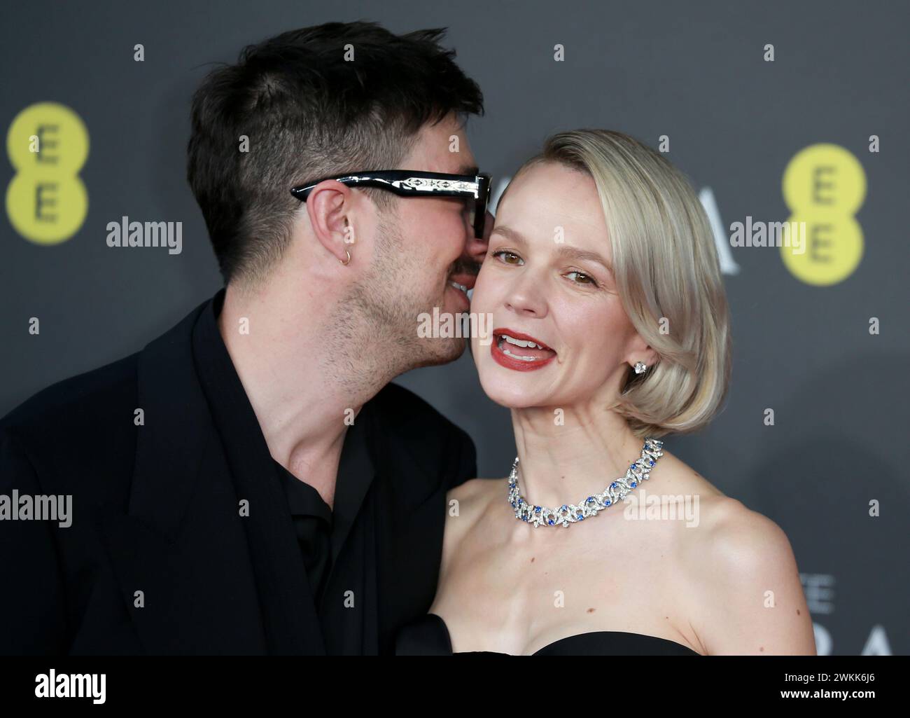 Marcus Mumford and Carey Mulligan attend the 2024 EE BAFTA Film Awards ...