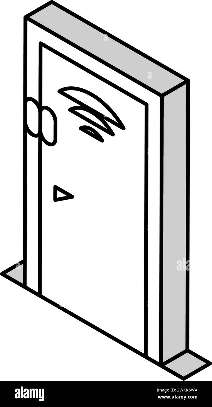 smart door sensor home isometric icon vector illustration Stock Vector ...