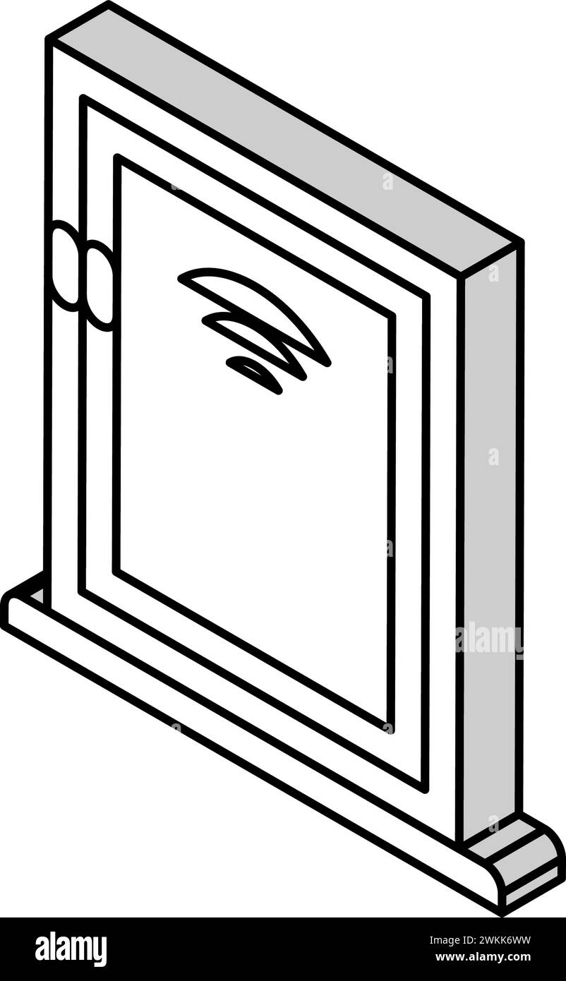 smart window sensor home isometric icon vector illustration Stock ...