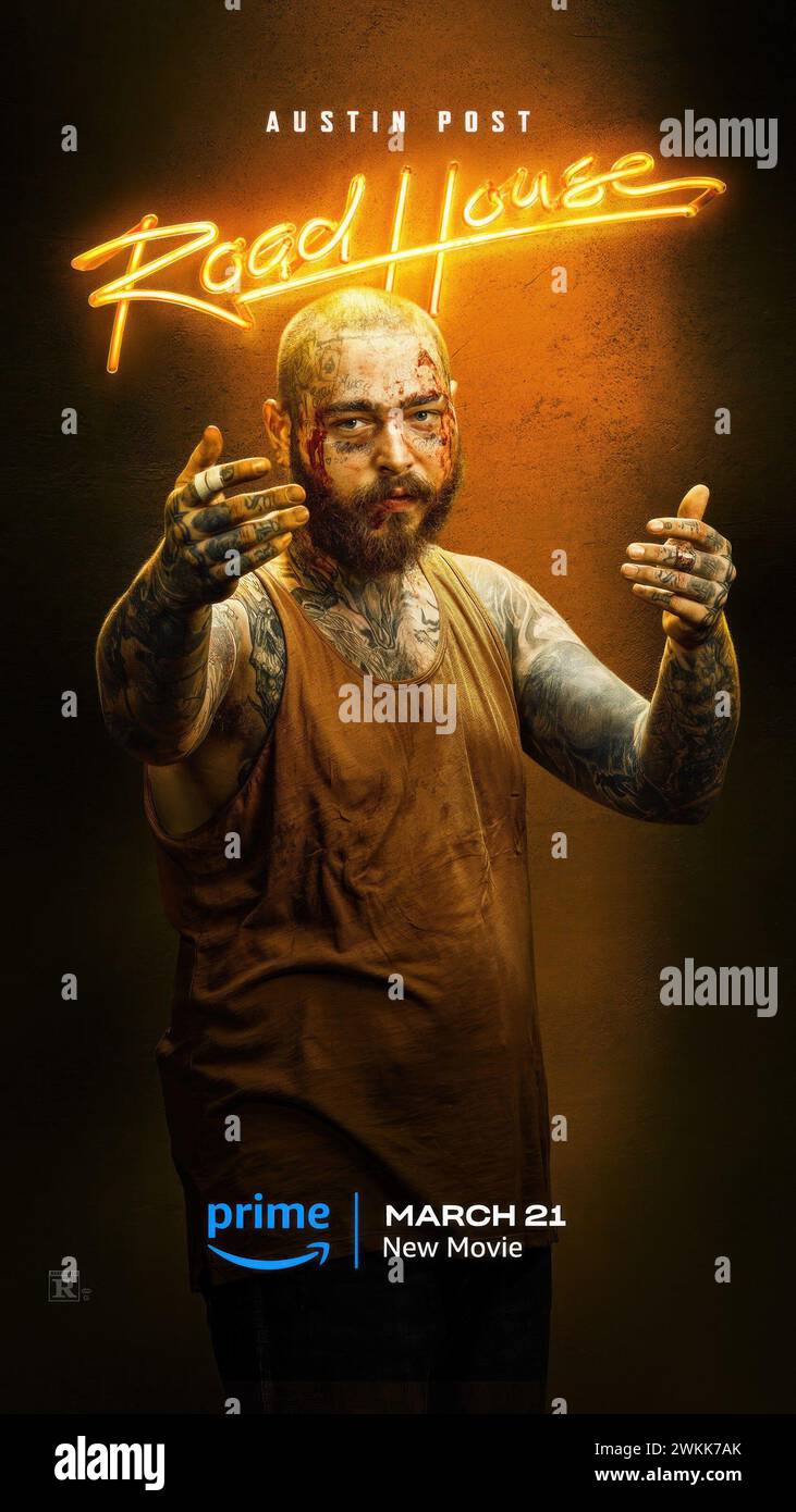 ROAD HOUSE, US character poster, Austin Post, aka Post Malone, 2024 ...