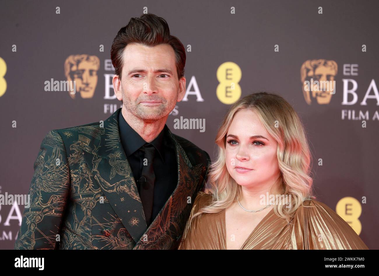 London, UK. 18th Feb, 2024. David Tennant and Georgia Moffett attend ...
