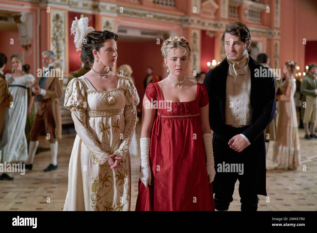AN AMERICAN IN AUSTEN, from left: Olivia Benjamin, Eliza Bennett, Toby-Alexander Smith, (aired ...