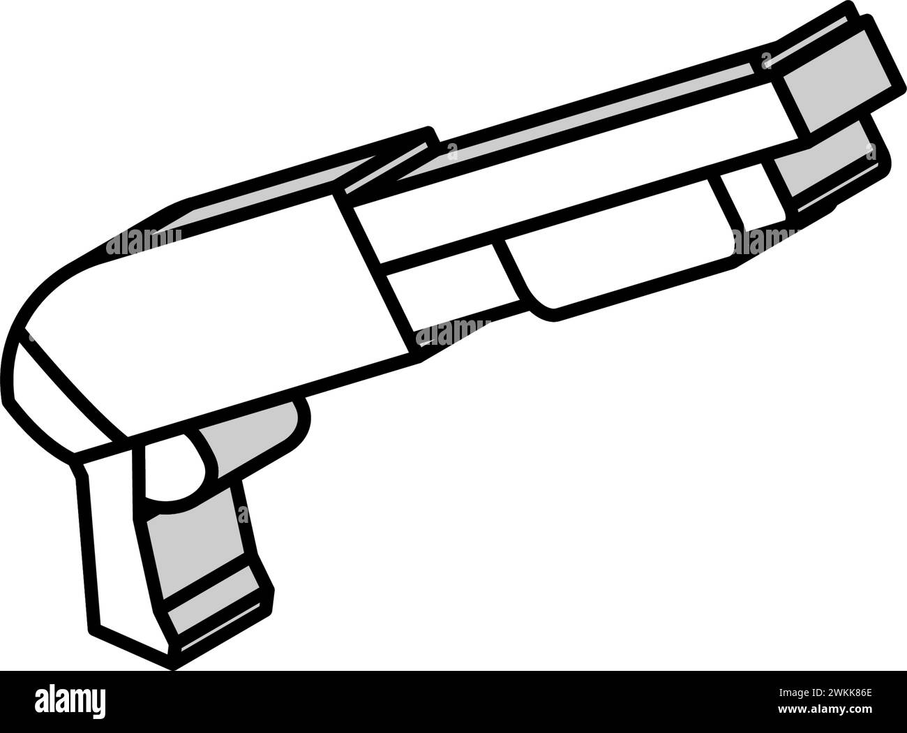 shotgun weapon war isometric icon vector illustration Stock Vector ...