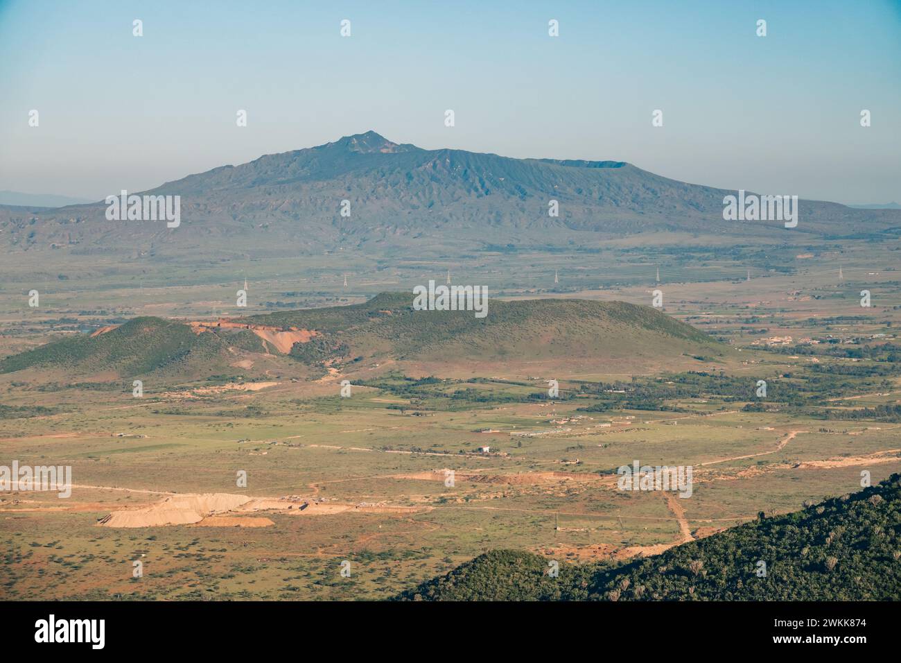 Scenic view of Mount Longonot seen from Rift Valley View Point in ...
