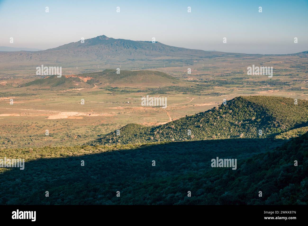 Scenic view of Mount Longonot seen from Rift Valley View Point in ...