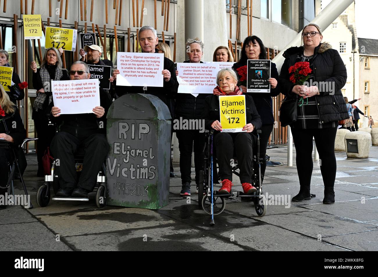 Edinburgh, Scotland, UK. 21st February 2024. Prof Sam Eljamel protest ...