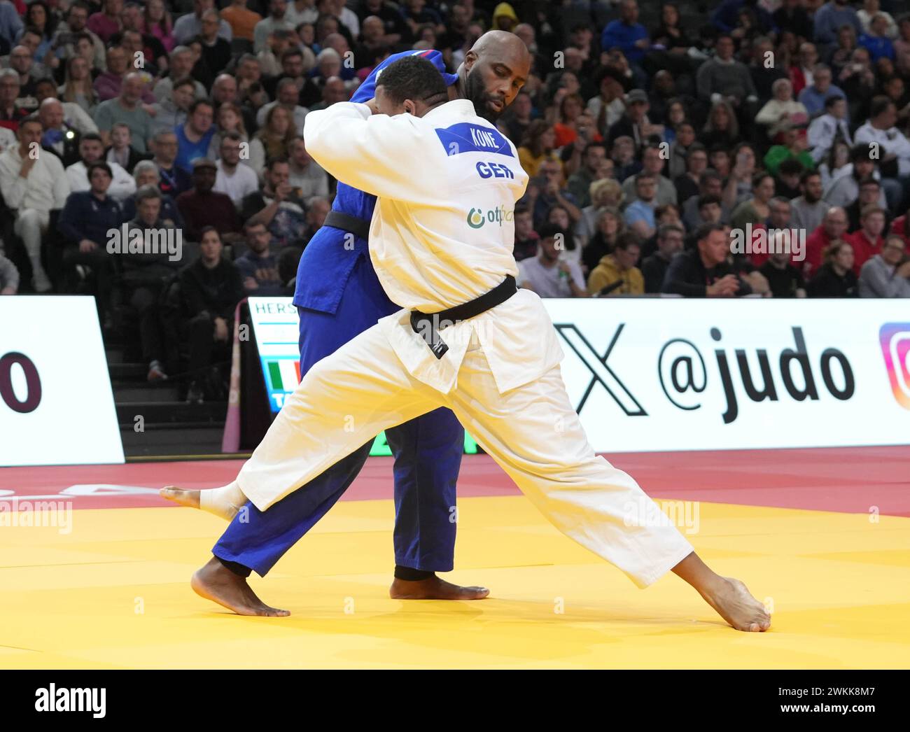 TEDDY RINER of FRANCE OF KONE LOSSENI OF GERMANY during the Paris Grand ...