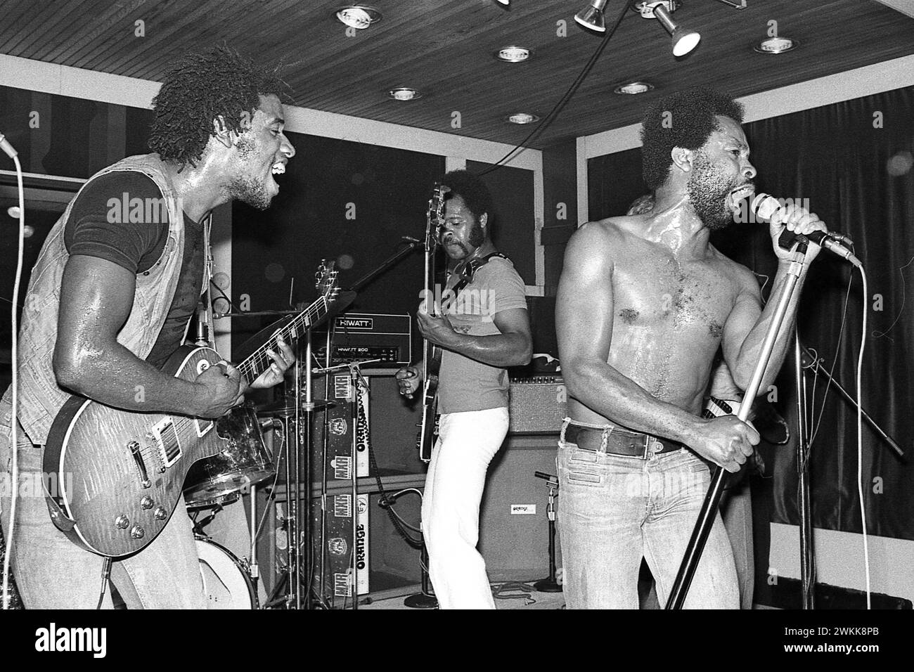 The Equals British Rock band live concert July 1976 Stock Photo - Alamy