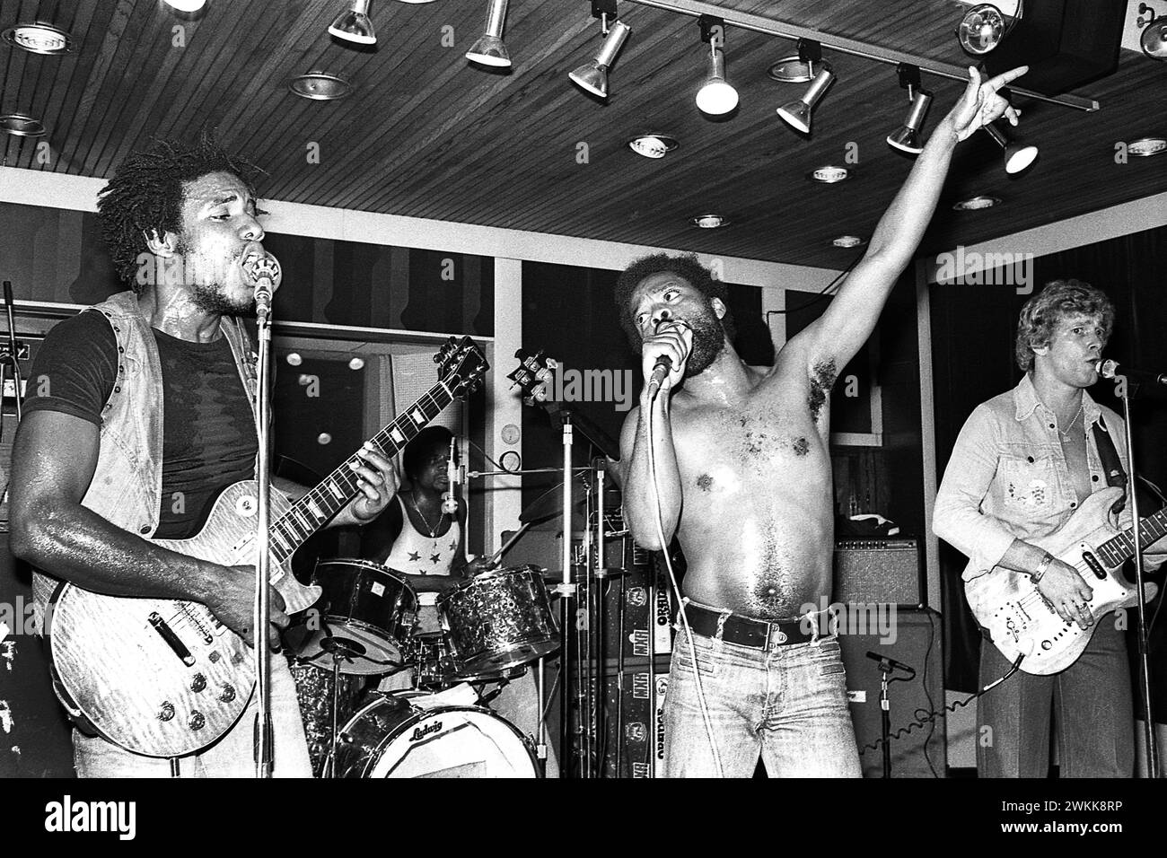 The Equals British Rock band live concert July 1976 Stock Photo - Alamy