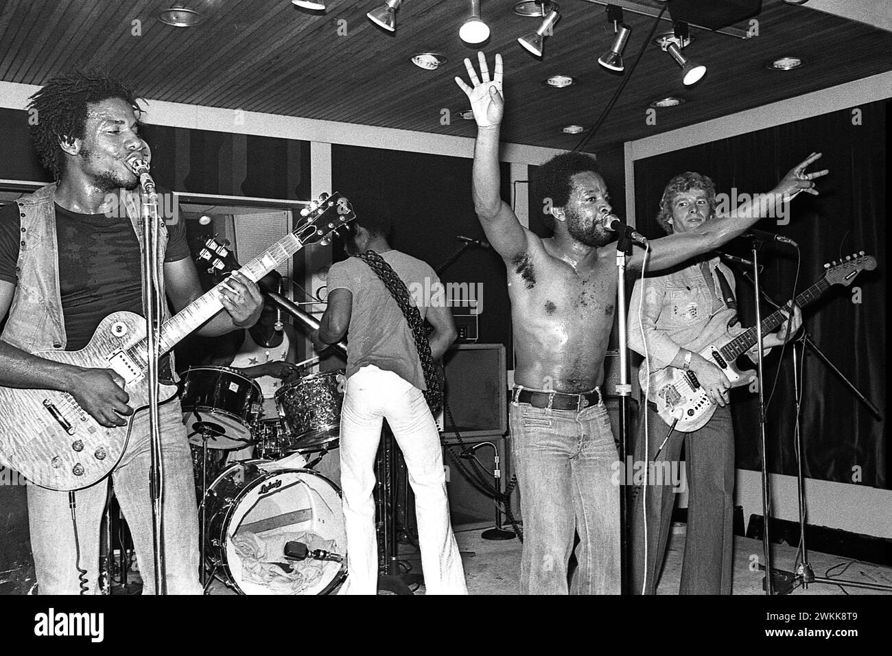 The Equals British Rock band live concert July 1976 Stock Photo - Alamy