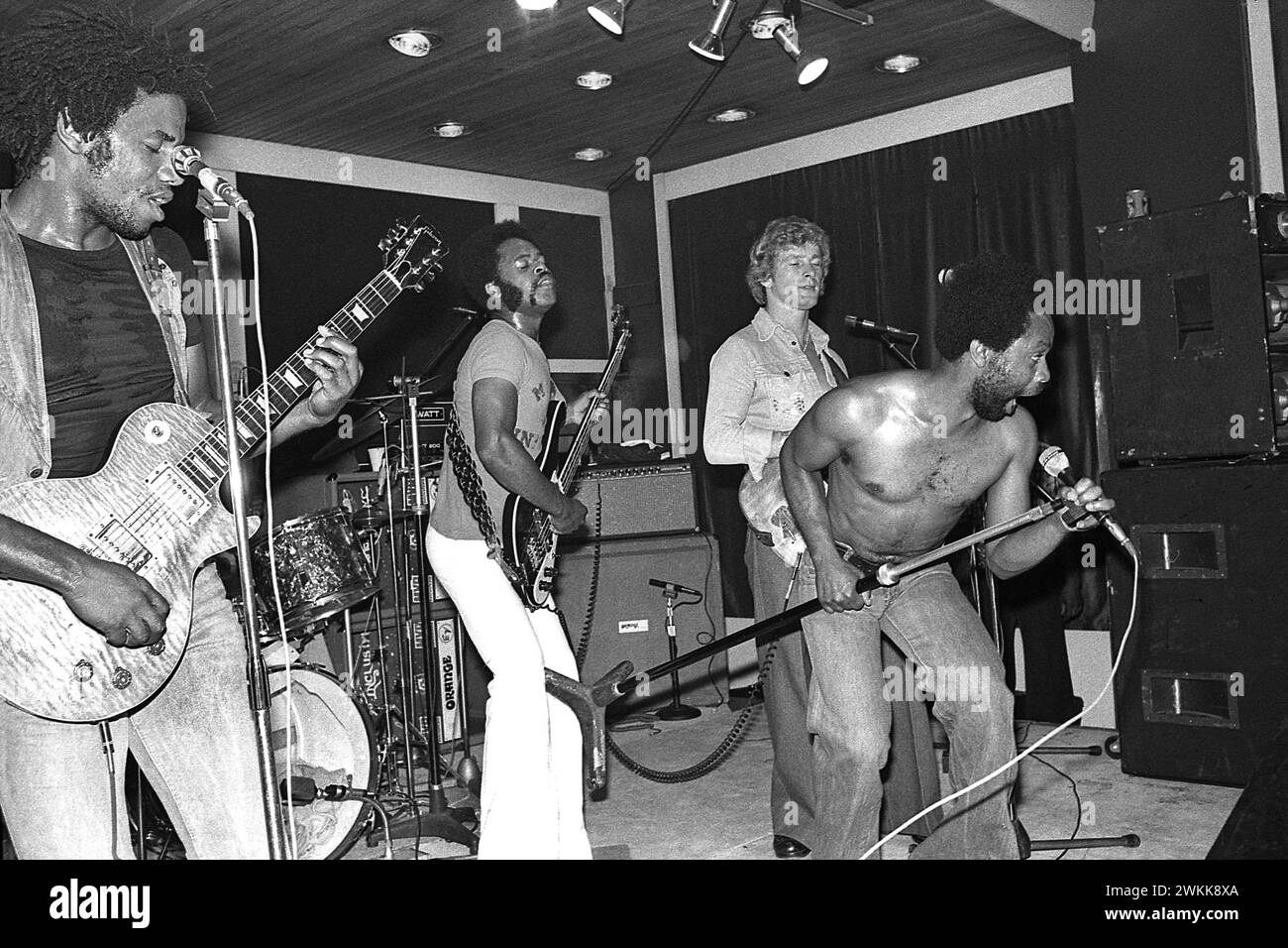 The Equals British Rock band live concert July 1976 Stock Photo - Alamy